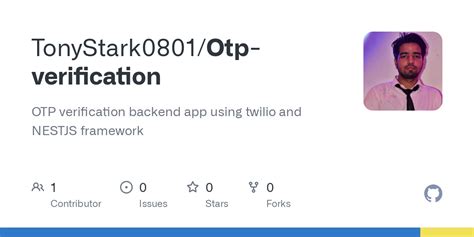 Github Tonystark Otp Verification Otp Verification Backend App