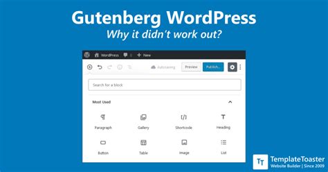 Gutenberg WordPress What Are The Reasons Behind Its Failure TemplateToaster Blog