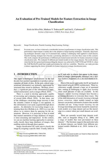 Pdf An Evaluation Of Pre Trained Models For Feature Extraction In