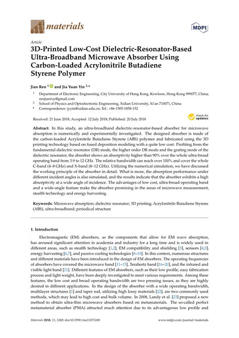 Pdf 3d Printed Low Cost Dielectric Resonator Based Ultra Broadband