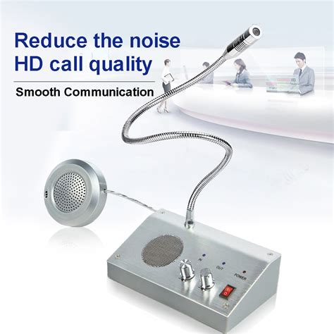 window intercom speaker system anti interference dual way intercom talk through glass office