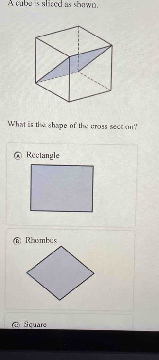 solved a cube is sliced as shown what is the shape of the cross