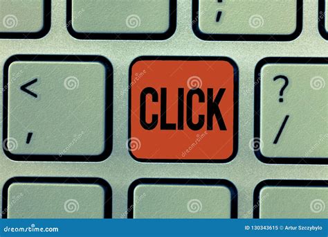 Clic Dapparence De Signe Des Textes Acte Conceptuel De Photo Dappuyer Sur Un Bouton Sur Un