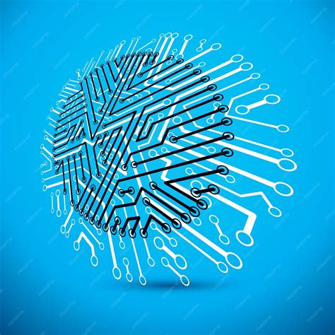 Premium Vector Vector Technology Cpu Design With Circular Microprocessor Scheme Computer