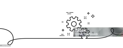 Work Line Icon Business Management Sign Continuous Line With Curl Vector Stock Illustration