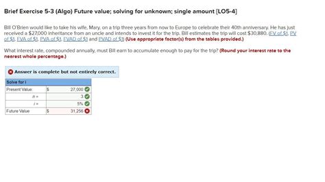 Solved Brief Exercise Algo Future Value Solving For Chegg Com