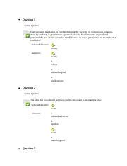 Soc 101 Quiz 3 Docx Question 1 1 Out Of 1 Points France Passed Legislation In 2004