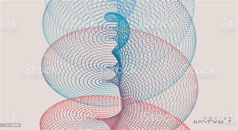 Sound Waves Big Data Visualization Array With Dynamic Particles