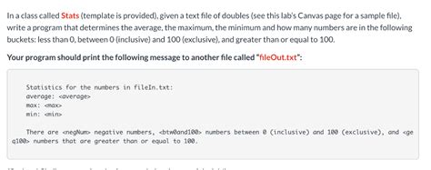 Solved Java Given Text File Has A Bunch Of Doubles