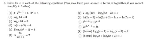 Solved 3 Solve For Z In Each Of The Following Equations