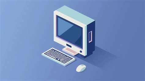 Isometric Illustration Of A Desktop Computer Keyboard And Mouse Premium Ai Generated Image