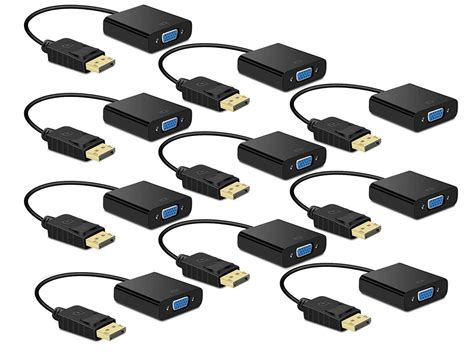 DisplayPort To VGA Adapter P Pack IXever Display Port To VGA Adaptor Male To Female Gold