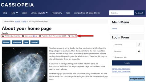 Cassiopeia Template What Can It Do And What Sites Is It Suitable For Joomla Learning Center