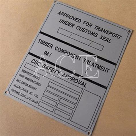 Stainless Steel Shipping Container CSC Plate Container CSC Plate Product On ACE Container