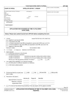 APP Application For Extension Of Time To File Brief App Application For Extension
