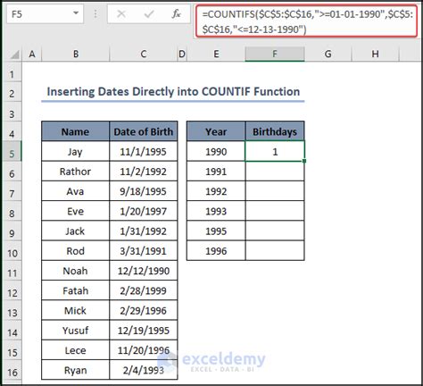 Countif Between Two Dates In Excel 6 Suitable Examples