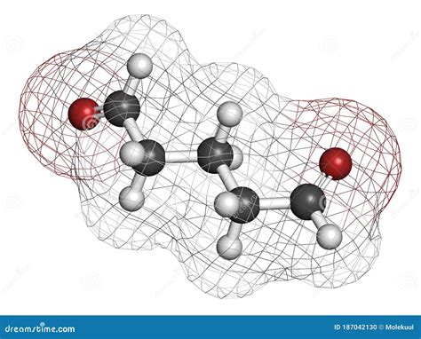 Glutaraldehyde Molecule Molecular Structures Disinfectant 3d Model Structural Chemical