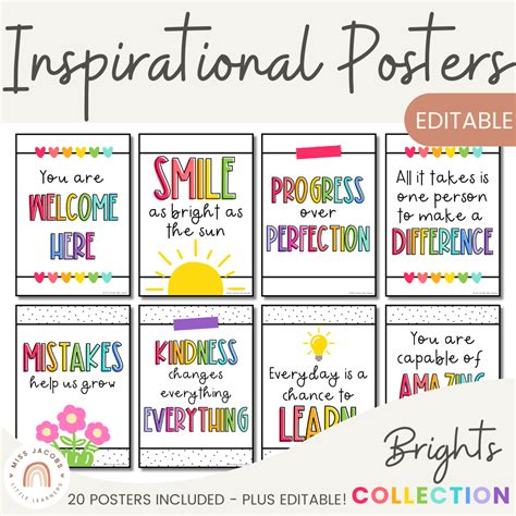 Inspirational Classroom Decor Motivational Posters And Quotes Growth