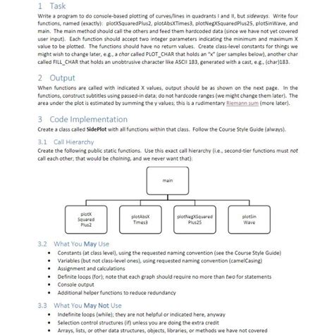 Solved 1 Task Write A Program To Do Console Based Plotting