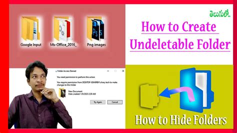 Create A Undeletable Folders And Hide Folders In Windows 107 Youtube