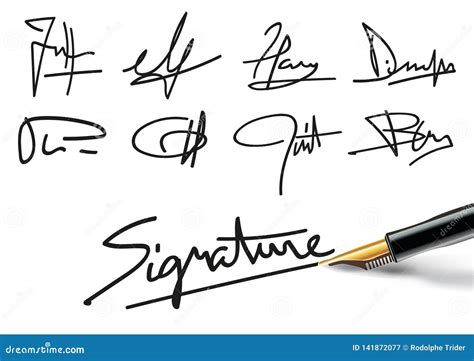 Contract Signatures Vector Illustration 52599368