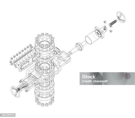 블로우 아웃 방지기 3d의 벡터 렌더링 3차원 형태에 대한 스톡 벡터 아트 및 기타 이미지 3차원 형태 와이어 프레임 모델 제어 Istock
