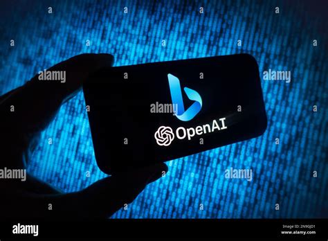 Digital Composite Image Of New Ai Microsoft Bing Search Engine Powered By Chatgpt By Openai On A