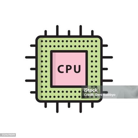 Cpu 프로세서 아이콘 벡터 디자인 템플릿 간단하고 현대적인 3차원 형태에 대한 스톡 벡터 아트 및 기타 이미지 3차원 형태
