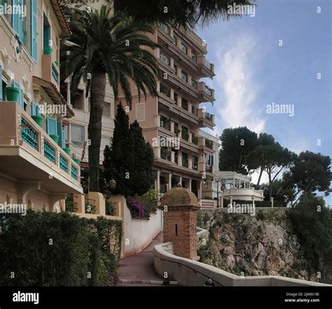 Monaco Montecarlo Principality Aerial View Cityscape Azure Coast