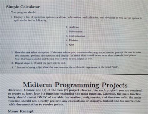 Solved Simple Calculator Your Program Should 1 Display A