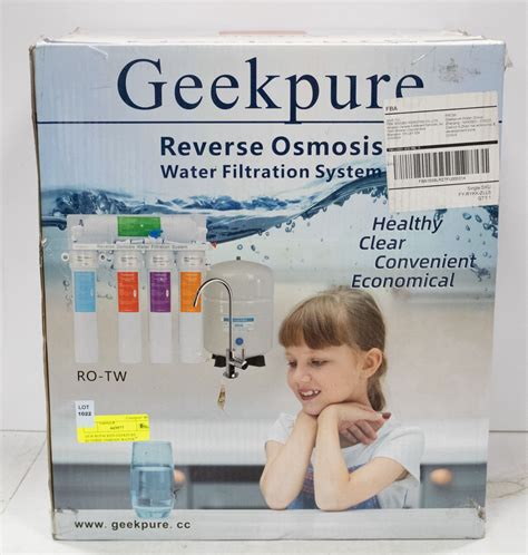 New Repacked Geekpure Reverse Osmosis Water