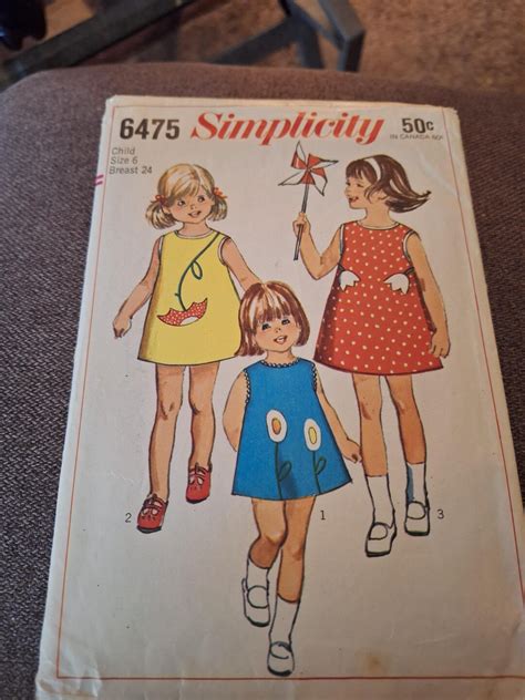 Vintage Simplicity Girls Pattern Etsy