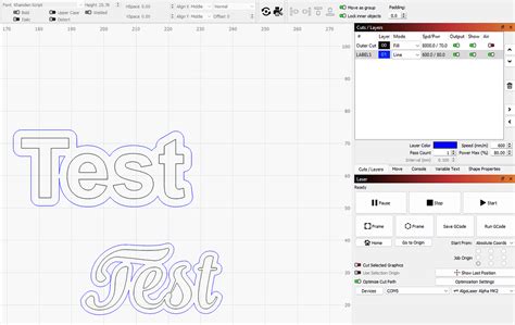 Offsetting A Filled Letter Does Not Output Correctly Lightburn