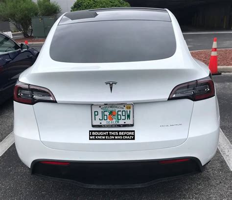 Tesla Owner Bumper Sticker I Bought This Before Elon Went Crazy Tesla