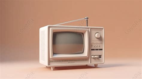 미니멀리스트 디자인 크림색 배경의 빈티지 텔레비전 3d 렌더링 리스 배경 크림 3d 배경 설계 배경 이미지 Hd 리스 크림 3d 설계 배경 사진 무료 다운로드
