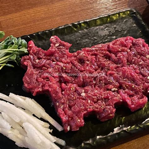 수택동맛집 광수육회 구리점 Feat 육회 300g 소고기국밥 귀여운 소모양 육회 네이버 블로그