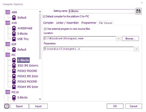 File Compiler Options File Viewer Png Flowcode Help