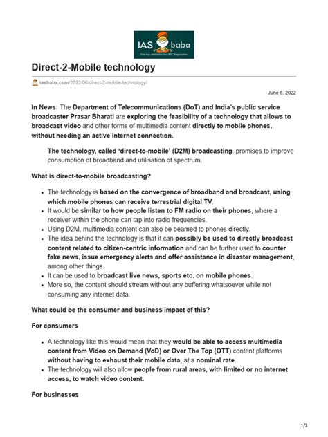 Direct 2 Mobile Technology Pdf Lte Telecommunication Telephone