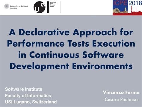 A Declarative Approach For Performance Tests Execution In Continuous Software Development