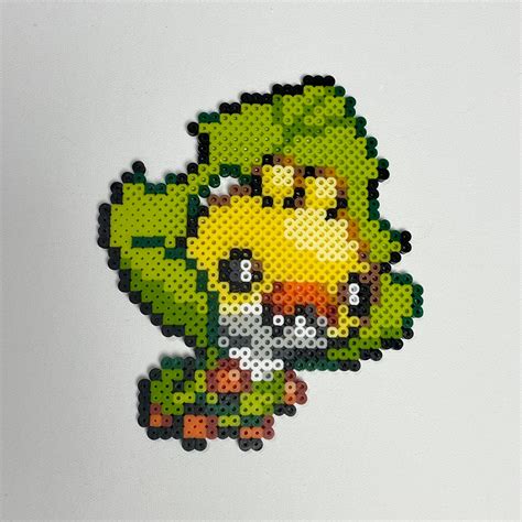 Pokémon Sewaddle Perler Bead Art Etsy