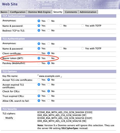 Enabling Bearer Authentication