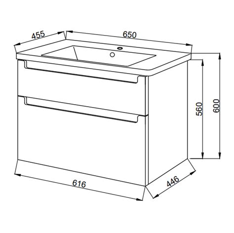 ᐉ Тумба Юввіс підвісна Ельба 65 см з умивальником Trio • Краща ціна в Києві Україні • Купити в