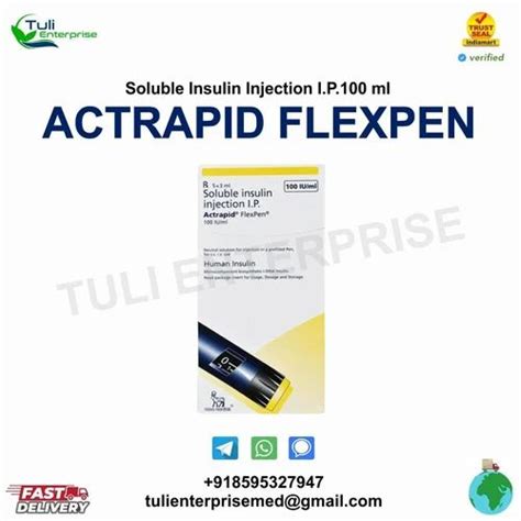 Actrapid Flexpen Injection Packaging Size 5 X 3 Ml At ₹ 450piece In
