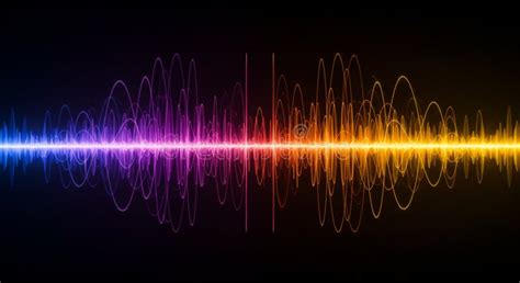 Colorful Sound Wave Visualization Featuring Dynamic Oscillating Lines