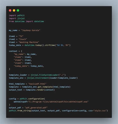 Jaydeep Karale On Linkedin I Explored Various Methods That I Can Use To Generate Pdfs In Python