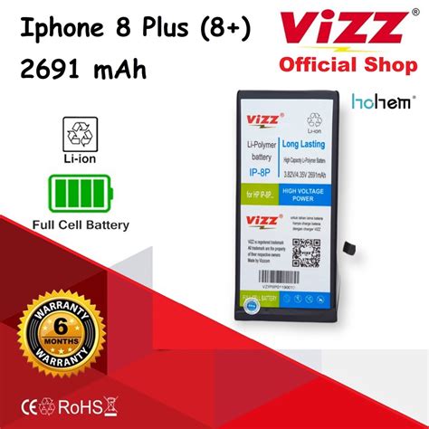 Jual Baterai Vizz Double Power Ip Plus Hp Handphone Batre Batrai Battery Iphone Shopee