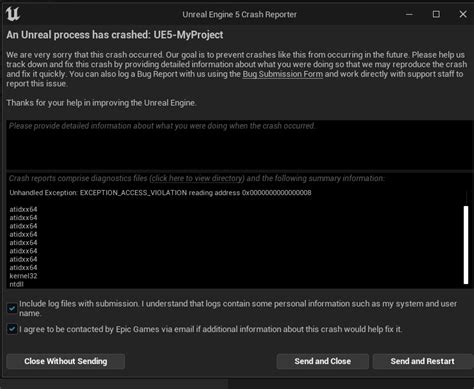 Ue5 Crash When It Launches Community And Industry Discussion Epic