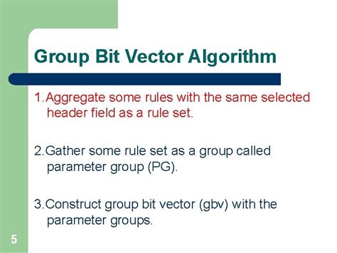 Fast Packet Classification Using Group Bit Vector Author