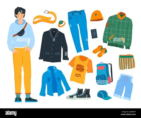 Choose Modern Clothes Flat Design Style Objects Set Stock Vector Image And Art Alamy