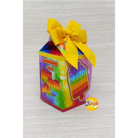 10 Caixas Milk Fidjet Toy { Ushop Festas } Shopee Brasil